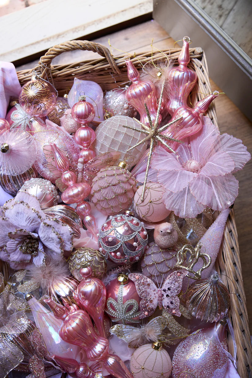 BLUSH FROSTED QUILT BAUBLE – The Palmier